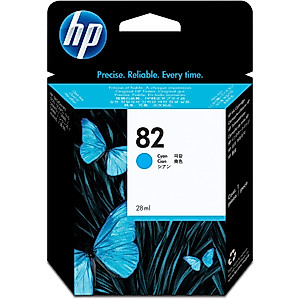 HP 82 Cyan 69-ml Genuine Ink Cartridge (C4911A) for DesignJet 820MFP, 815MFP, 800, CC800PS, 510, 500, 500 Plus & 500ps Large Format Printers