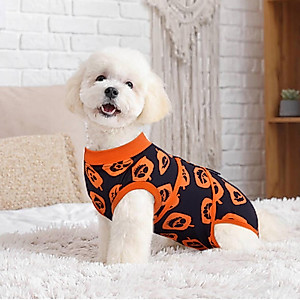 Kuoser Recovery Suit for Dogs After Surgery, Halloween Dog Surgical Recovery Suit for Female Male Dogs, Dog Onesies for Large Dogs, Pet Surgical Suit for Spay Neuter Dog Cone Alternative