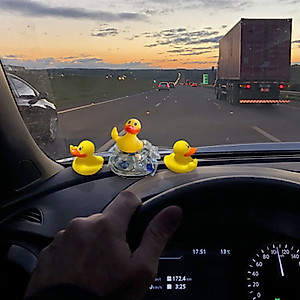 Rubber Ducks, 2.28" Middle Finger Rubber Duck, Cute Small Rubber Ducks Funny Rubber Ducky Car Accessories for Car Dashboard Decorations (5 Pack)