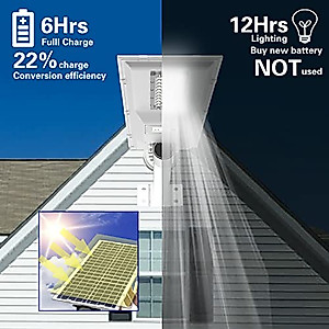 sunseatop Solar Street Lights Outdoor,Motion Sensor Solar Light 16000LM 200W Equivalent Incandescent Street Light with Remote Security Lights Solar Power for Parking Lot Patio Backyard Garden Yard