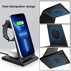 Wireless Charger for Google Pixel Watch 2, Fitbit Versa 4/Versa 3/Sense 2/Sense Charger, Wireless Charging Station for Google Pixel 8 Pro/8/7 Pro/7/7A/6/6 Pro/5/4/Galaxy S24 Ultra, Pixel Buds Pro