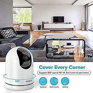 WGV Security Camera -2K Cameras for Home Security with Smart Motion Dection, Night Vision, Two-Way Audio,Cloud & SD Card Storage,Work with Alexa, Ideal Indoor Camera for Baby Monitor/Pet Camera