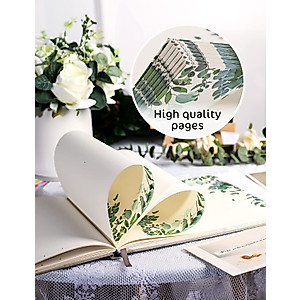 Wedding Guest Book，Guest Book Weddings Reception，Polaroid Guest Book for Wedding 100 Pages Paper Hardcover 8" x 10" for Wedding Gift with Pen, Photo Corner