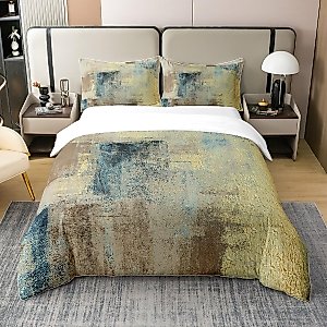 Erosebridal 100% Cotton Abstract Duvet Cover,Watercolor Bedding Set King for Kids Teen,Gradient Tie Dye Comforter Cover,Ombre Grunge Hippie Graffiti Bed Sets with 2 Pillow Shams Soft