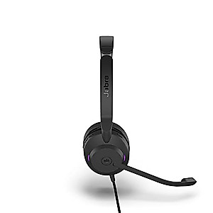 Jabra Evolve2 30 SE Wired Stereo Noise-Cancelling Headset - Features 2-Microphone Call Technology and USB-A Cable - MS Teams Certified, Works with All Other Platforms - Black