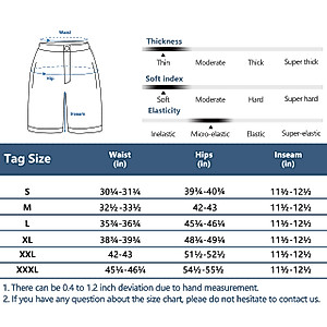 Little Donkey Andy Men’s 12 Inch Bermuda Shorts, UPF 50 Stretch Golf Shorts for Casual Travel (Black XL)