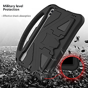 ESSTORE Kids Case Compatible with Samsung Galaxy Tab S9 11"/Tab S9 FE 10.9"/Tab S8 11"/Tab S7 11" Shockproof Children Friendly EVA Foam Protective Stand Handle Cover with Shoulder