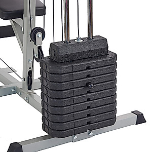BalanceFrom RS 80 Home Gym System Workout Station with 330LB of Resistance, 125LB Weight Stack