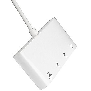 INLAND ProHT USB 3.1 Type C to 3 USB and Ethernet Adapter