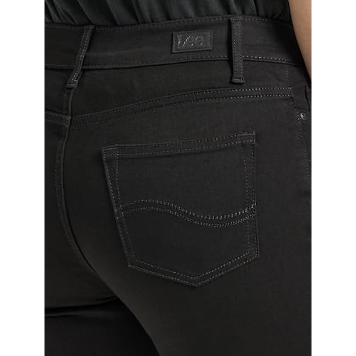 Lee Women's Ultra Lux Comfort with Flex Motion Bootcut Jean Black 12 Short
