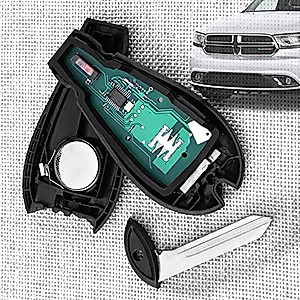 Remote Fob FOBIK Replacement fit for Dodge Ram Truck Pickup 09-2012/ Dodge Journey Challenger Grand Caravan/Chrysler 300 Town & Country/Jeep Grand Cherokee Commander Keyless Entry Remote Start Keys