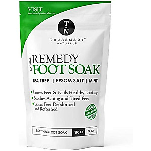 Remedy Soap Tea Tree Oil Body Wash + Tea Tree Oil Foot Soak with Epsom Salt Mint, Helps Body Odor, Athlete’s Foot, Jock Itch, Ringworm, Yeast Infections, Skin Irritations, Soothes Sore Tired Feet