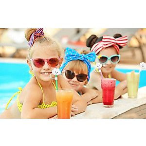 pasezenn 6Pcs Cute Cloud Straw Covers Cap Reusable Straw Toppers Dust-Proof Straw Tips Cover for 1/4inch(6-8mm) Straws