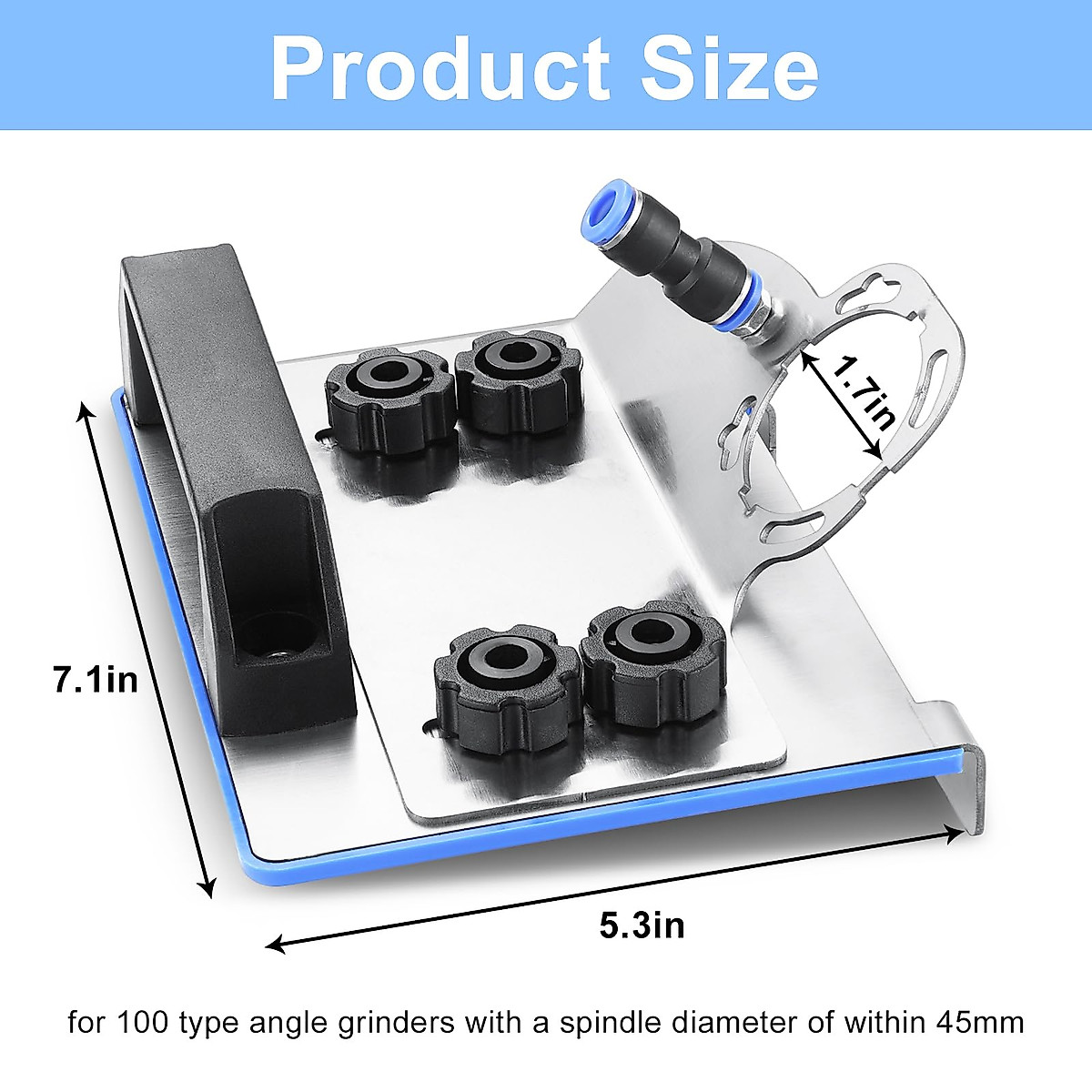 45 Degree Tile Chamfering Tool, Angle Grinder Stand for Tile 45° Chamfer Cutting, 100-Type Universal Angle Grinder Bracket Adjustable Angle Grinding Fixed Holder