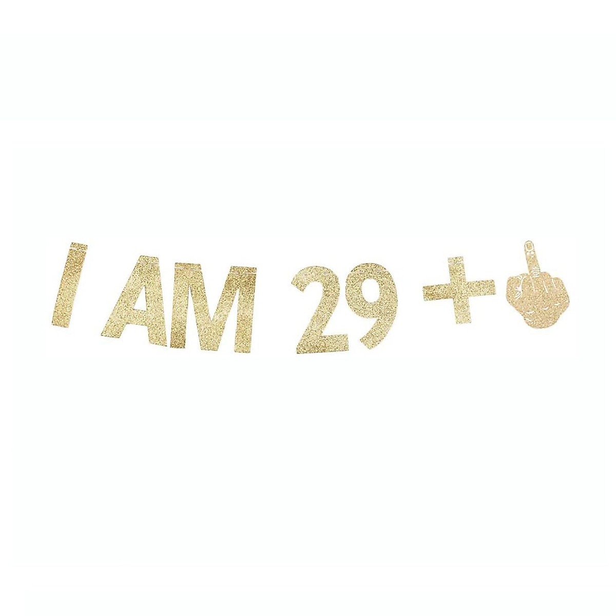 Morndew Gold Gliter I AM 29+1 Paper Banner for 30th Birthday Party Sign Backdrops Funny/Gag 30 Bday Party Wedding Anniversary Celebration Party Retirement Party Decorations