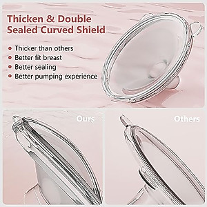 Wearable Breast Pump,PatPat Double Hands Free Breast Pump with 4 Modes 10 Levels Portable Electric Breast Pump 24mm/19mm/17mm,2 Pack Wearable Pumps Easy to Use and Clean,Leak-Proof