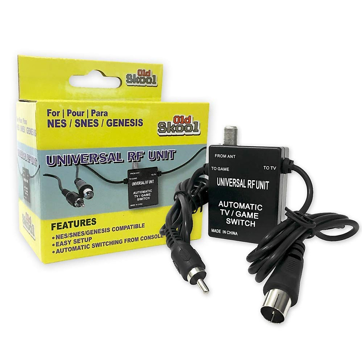 Old Skool SNES/Genesis/NES 3-in-1 Universal RF Unit for Nintendo, Super Nintendo, & Sega Genesis 1