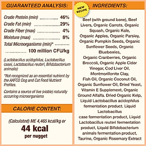 Primal Freeze Dried Raw Dog Food Nuggets, Beef, Complete & Balanced Meal, Also Use as Topper or Treat, Premium, Healthy, Grain Free, High Protein Raw Dog Food, 5.5 oz