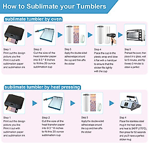6 Pack Sublimation Tumbler - 20 oz Tumbler with Lid and Straw Insulated Tumbler Skinny Double Wall Tumbler Cups Travel Coffee Mug Stainless Steel Vacuum Mug with Metal Straw,Leak-Proof Lid,Shrink Wrap