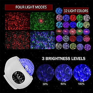 Star Projector Light,Star Galaxy Projector,with Bluetooth Speaker Remote Control,Galaxy Projector for Bedroom Adults,Starry Night Light Projector for Kids Adults Christmas Gift