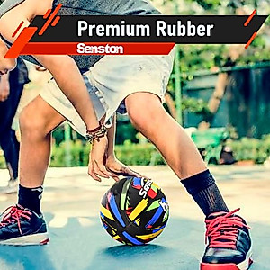 Senston 29.5 Basketball Size 7 Basketball Ball Official Size 7 Street Basketballs with Pump