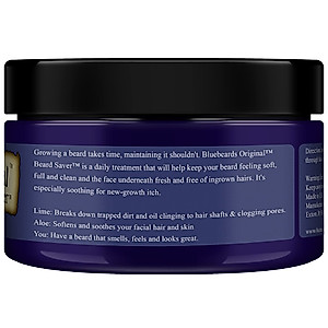 Bluebeards Original Beard Saver, 4 oz. - Leave In Beard Conditioner for Men, Infused with Aloe & Lime - Beard Softener that Deeply Conditions and Moisturizes Your Beard and Skin - Made in USA