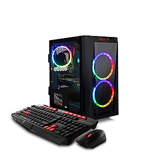 CLX Set Gaming PC AMD Ryzen 5 3600 3.6GHz 6-Core, B450 MATX, 16GB DDR4, GeForce GTX 1660 6GB, 960GB SSD, WiFi, Black Mini-Tower RGB Fans, Windows 10 Home