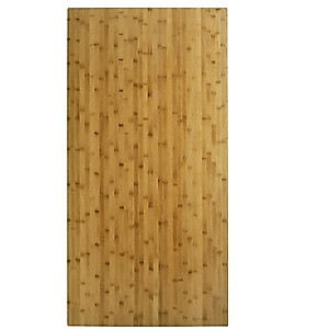 Home Soft Things Eco-Friendly Natural Bamboo Tabletop, Parallel Pressure, 30" x 60" x 0.875" H, Boonliving Rectangular Rustic Solid Wood Slab Desk Table Top Countertop for Home and Office