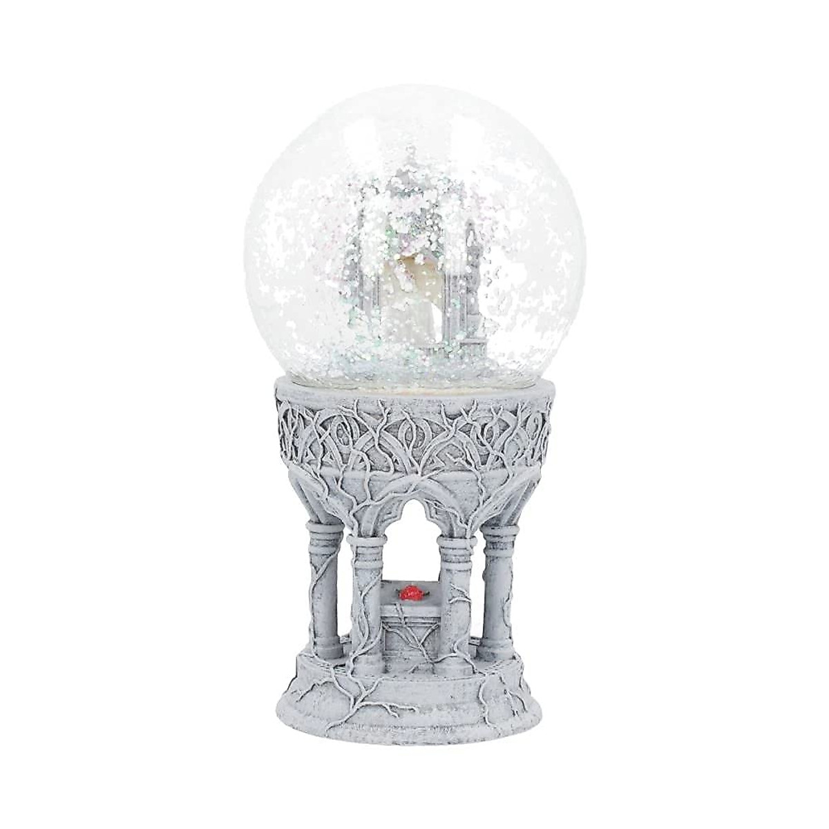 Nemesis Now Love Remains Snowglobe Anne Stokes 18.5cm, Resin, Glass, Water, Ivory