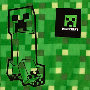 Minecraft Creeper Graphic 2-Piece Set - Boys Fleece Pullover Hoodie & Jogger Pants 2-Pack Bundle Set for Kids and Toddlers (Size 7, Green)