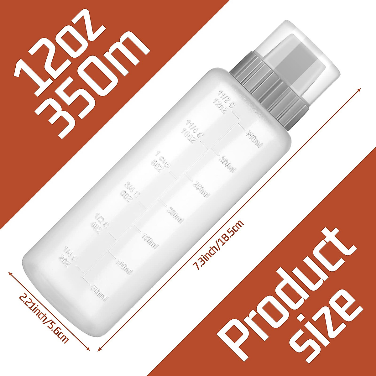 12 Pieces Porous Condiment Squeeze Bottle Refillable Condiment 5 Hole Container with Lid Syrup Squirt Bottle Sauce Dispenser Ketchup Bottle for BBQ, Oil, Hot Sauce, Salad Dressing, Cooking, 12oz