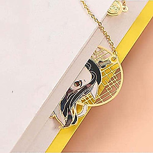 Heaven Official's Blessing Tian Guan Ci Fu Bookmark, Metal Hollowing Bookmark,Classical Vintage Chinese Style Bookmark(C)