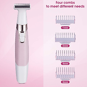 Bikini Trimmer Lady Shaver Electric Women Shaver USB Rechargeable Eyebrow Trimmer Portable Design Cordless Electric Razor for Women Lady Hair Removal for Face Body
