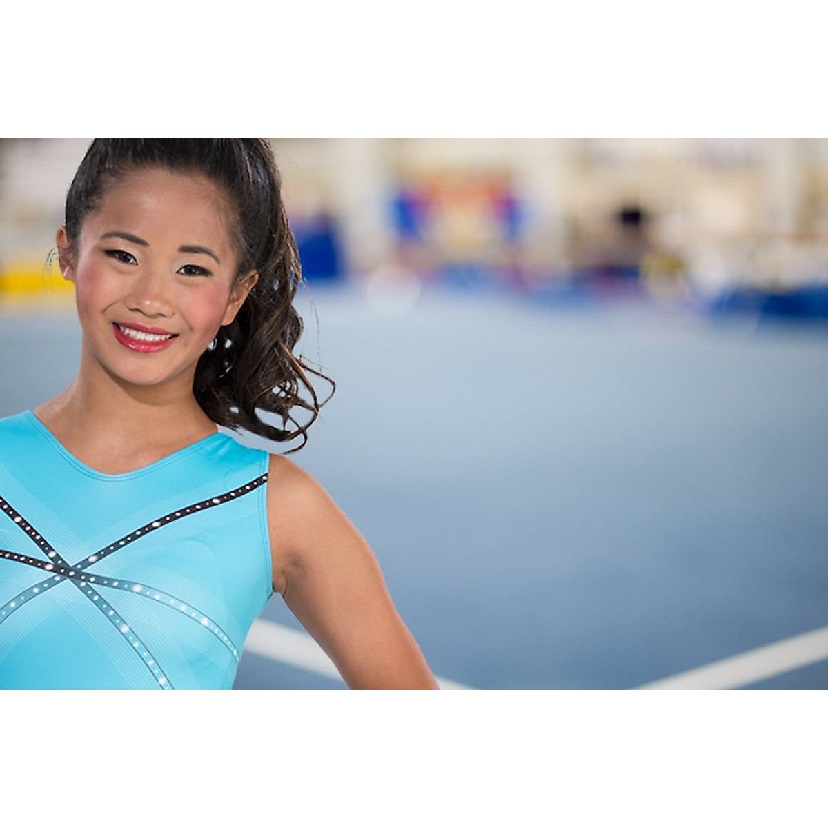 GK Glitz & Glam Gymnastics Leotard - Child Large,blue