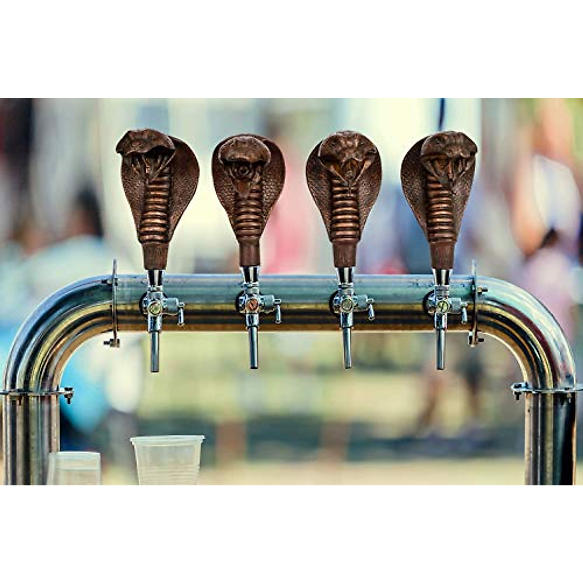 Premier Copper Products TH_COBRA 7.5-in Handcrafted Copper Cobra Beer Tap Handle
