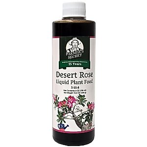 Farmer's Secret Desert Rose Liquid Plant Food Fertilizer (8oz) - Super Concentrated - Promote Flowering and Trunk Growth - 3:11:8 Ratio