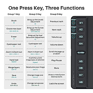 2023 HUION Inspiroy 2 Medium Drawing Tablet with Scroll Wheel 8 Customized Keys Battery-Free Stylus for Digital Art, Design, Sketch, 9x5inch Graphics Tablet Works with Mac, PC & Mobile, Black