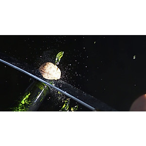 Berkel Superior Champagne Sabre Elegance Red Stainless Steel, Luxury Accessory for Quality Tasting of Champagne or Sparkling Wines, Opening of Bottles, Non-Sharp. Used for theatrical purposes.