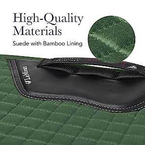 LeMieux Close Contact Suede Square Saddle Pad - English Saddle Pads for Horses - Equestrian Riding Equipment and Accessories (Ink Blue - Large)