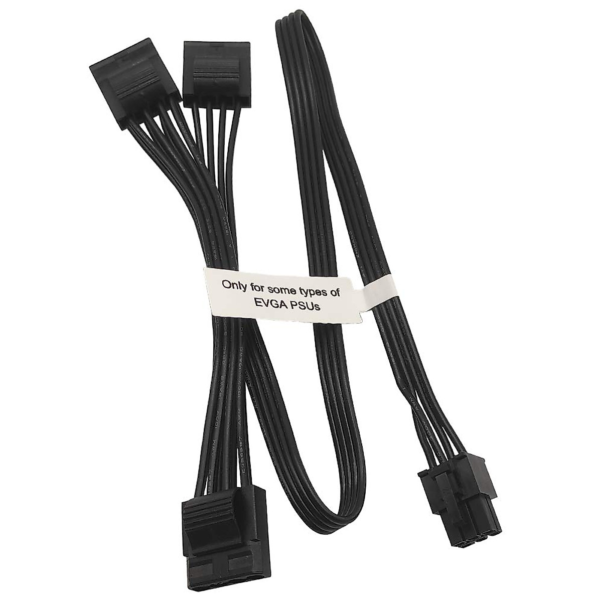 COMeap Molex Power Cable for EVGA PSUs, 6 Pin to 3X 4 Pin Molex Hard Drive Adapter Splitter for Some Specific Types of EVGA Power Supply 20-in(50cm)
