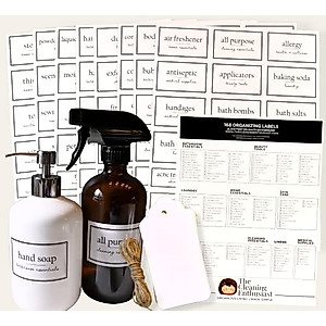 168 | Organizing Labels and 10 Basket Tags and Twine String for Laundry Room • Bathroom • Cosmetics • Medicine Cabinet and More