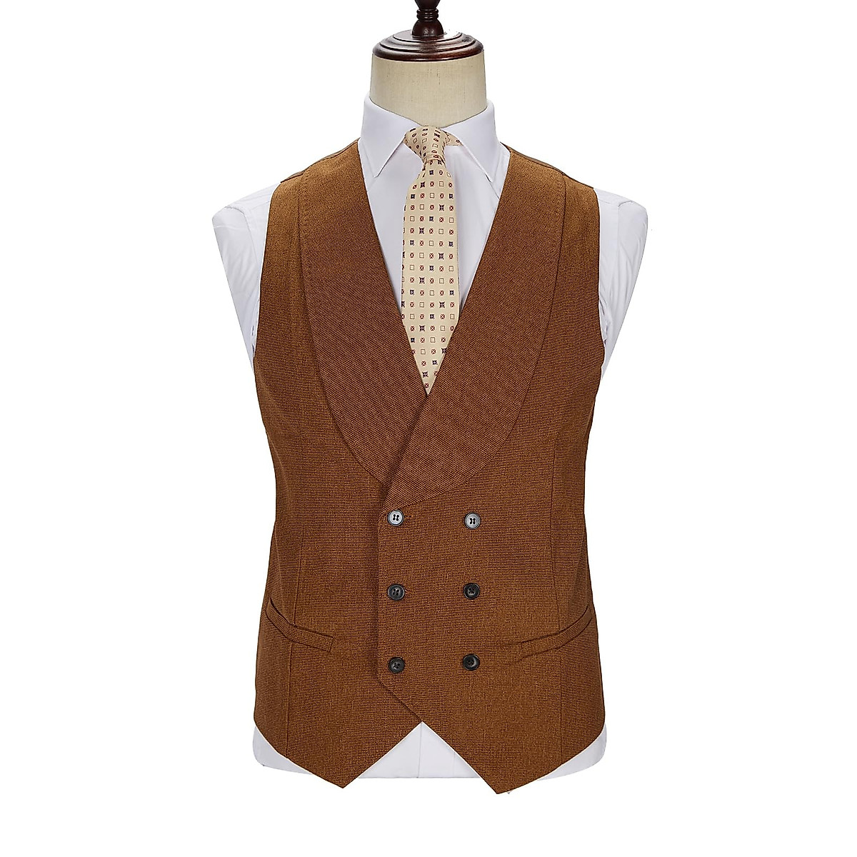 Men’s 3 piece Suit Solid Two Button Slim Fit Peak Lapel Tuxedo Set for Wedding Business Party Blazer Vest Pants Set Silver S