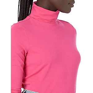 Amazon Essentials Women's Long-Sleeve Turtleneck (Available in Plus Size), Hot Pink, Medium