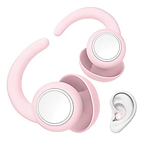 Noise Cancelling Earplugs for Sleep, Reusable Ear Plugs for Sleeping Snoring, Concerts, Swimming, Ear Plugs for Noise Reduction, Silicone Earplugs Sound Blocking Sleeping (Pink)