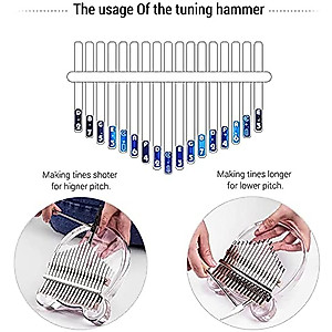Kalimba 17 Keys Crystal Clear Thumb Piano with EVA Bag & Wooden Stand,Aebor Kalimba Finger Piano Thumb Instrument,Musical Gifts for Kids Adult Beginners (Bear Shape)