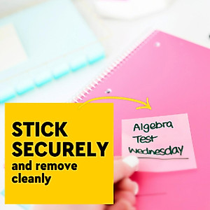 Post-it Transparent Sticky Notes, 3x3 in, 12 Pads/Pack, 36 Sheets/Pad, Sticks Securely and Removes Cleanly