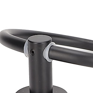 Towel Ring for Bathroom, 6.7in Diameter Towel Holder Ring, Aluminium Round Bath Towel Rings, Space Saving Ring Towel Holder, Multiuse Wall Towel Ring Holder for Bathroom Hotel(Black)