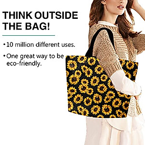OMXNAQZ Tote Bag Shoulder Bag School Sunflower Tote Bags Large Capacity Grocery Bag Lightweight Reusable Convenient Beach bags women Shopping Bag Gift
