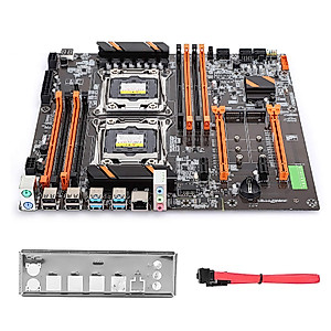 X99 Desktop Motherboard with Inter X99 Chip Set, LGA 2011 V3 Gaming Motherboard with 2 * M.2 SSD /6 * SATA3.0 Slot, 8 DDR4 DIMM, RJ45 Network Card Slot