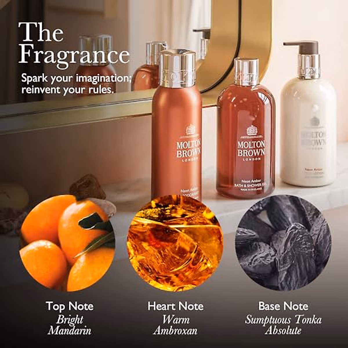 Molton Brown Neon Amber Eau de Toilette 100ml,3.3 fl. oz.